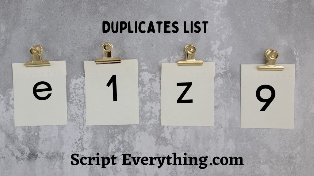Find Duplicates In List Python One Liner Script Everything