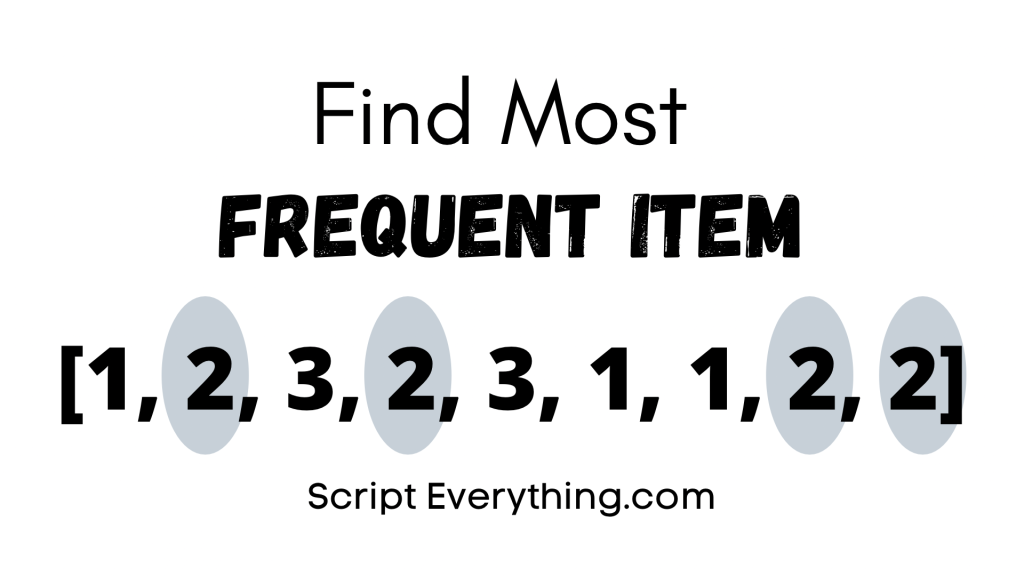 How To Find Most Frequent Element In List In Python Code Examples No How To Find Most Frequent Element In List In Python Code Examples No