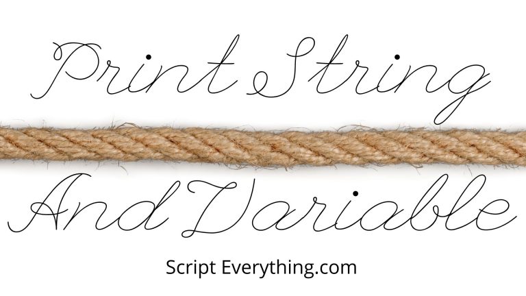 How To Print A String And A Variable In Python (3 Techniques) – Script ...