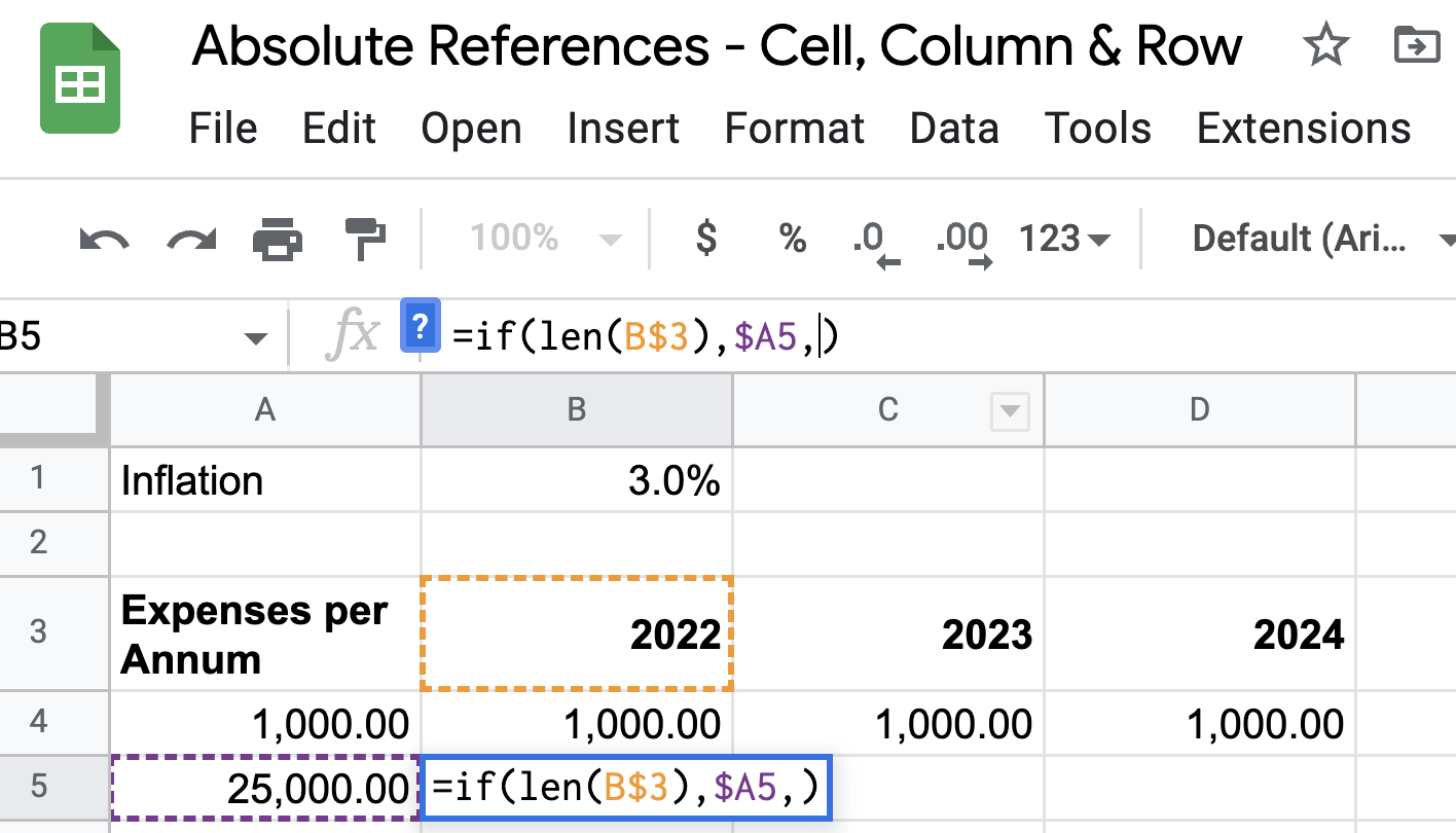 How To Use Absolute Cell References In Excel And Google Sheets – Script ...