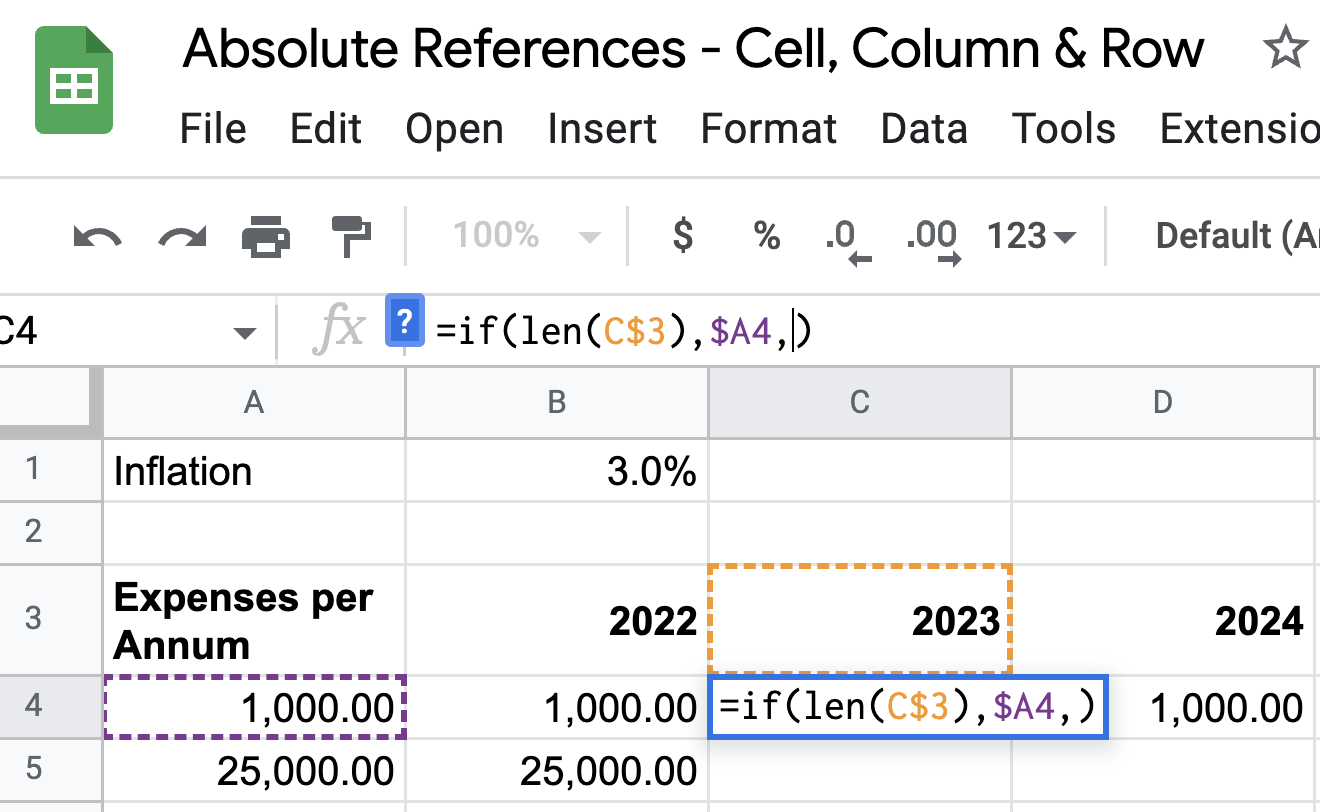 How To Use Absolute Cell References In Excel And Google Sheets – Script ...