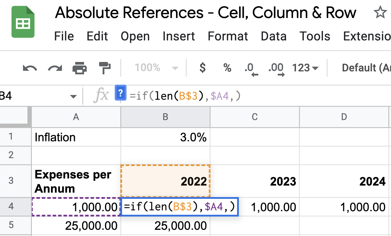How To Use Absolute Cell References In Excel And Google Sheets – Script ...