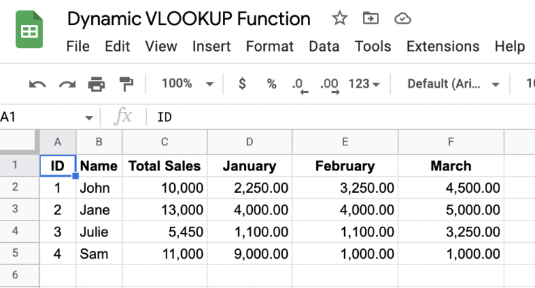 3 Ways To Make VLOOKUP Dynamic In Google Sheets (Examples) – Script Everything
