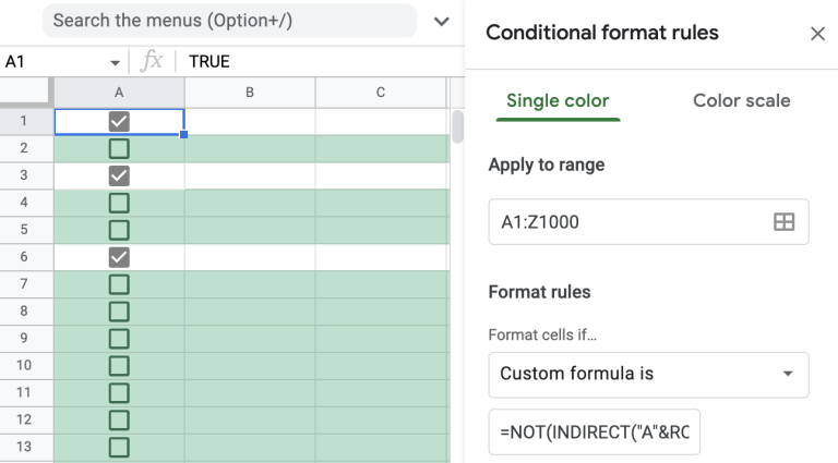 Conditional Formatting With Checkboxes In Google Sheets – > script ...
