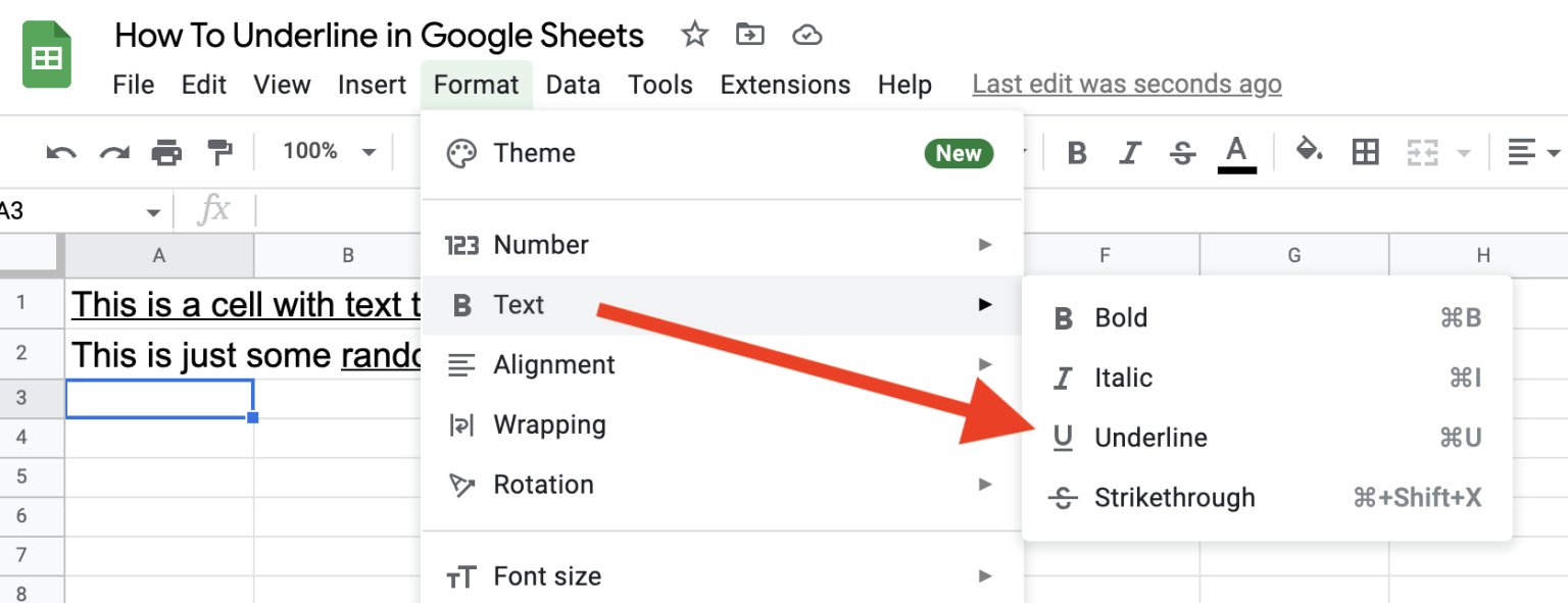 3 Different Ways To Underline In Google Sheets: Shortcuts, Borders ...